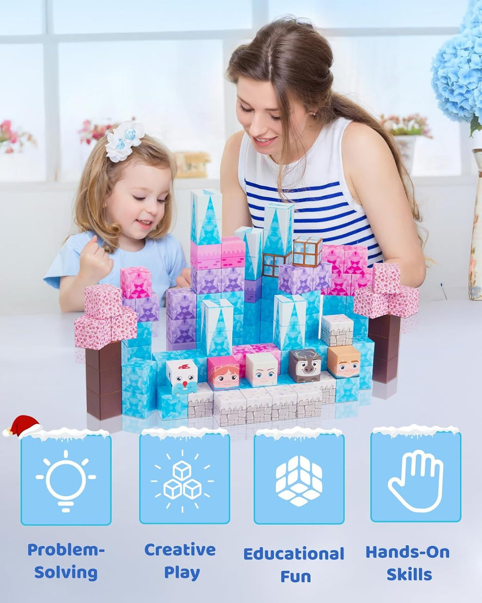 Frozen Magnetic Blocks Set 110pcs | Ice Castle | STEM Toys for Kids 3 ...