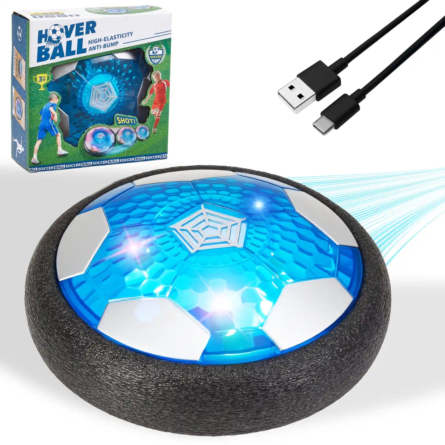 LED Hover Soccer Ball Toy for Kids| USB Rechargeable Indoor LED Kids ...