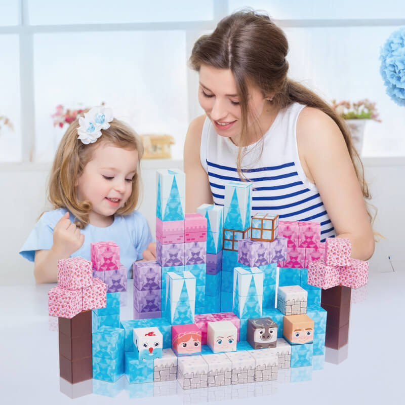 Frozen Magnetic Blocks Set 110pcs | Ice Castle | STEM Toys for Kids 3 ...