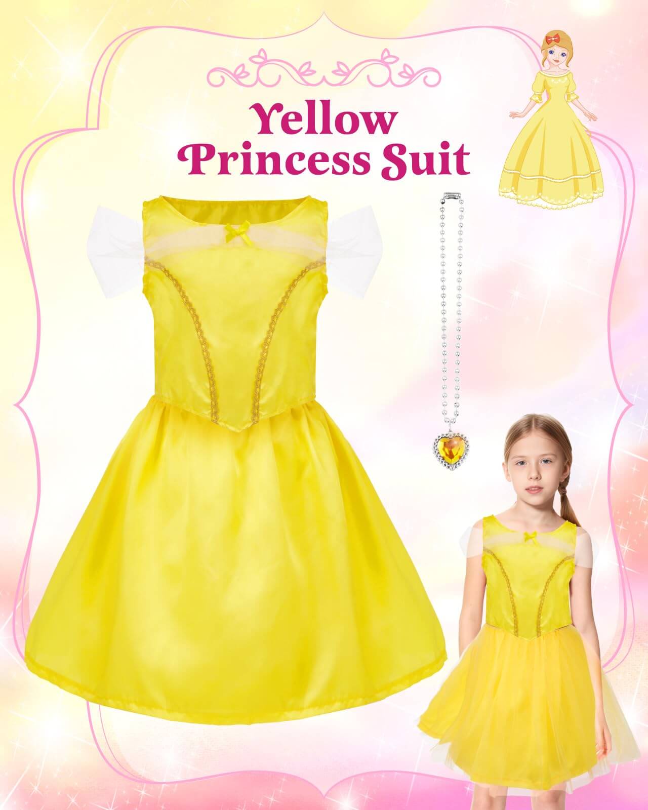 Princess Dress Up Set for 3-6 Girls | Costumes & Gifts – Gleamkid